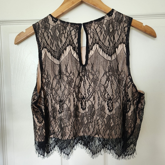 Express | Tops | Nwt Express Lace Cropped Tank | Poshmark